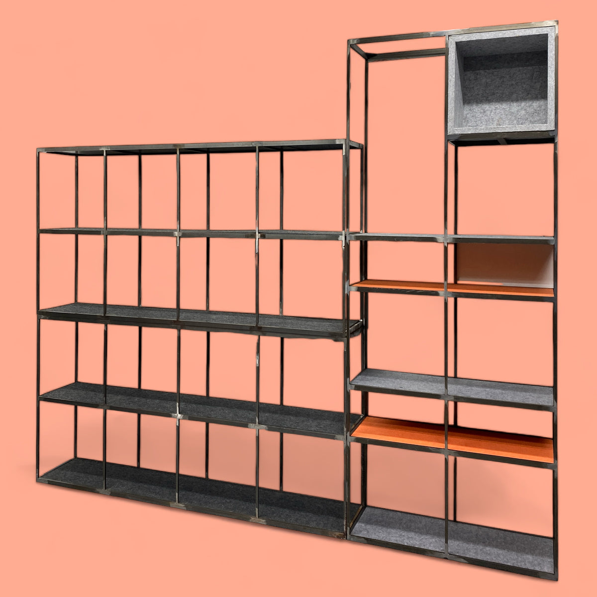 Room Dividers Freestanding Units Shelving Brushed Steel – Pool Bank ...