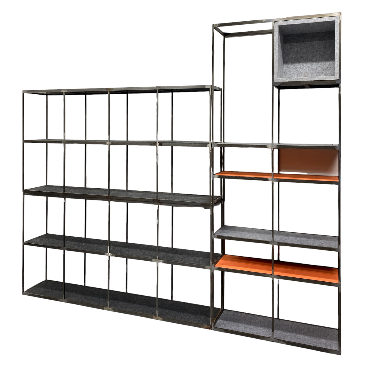 Room Dividers Freestanding Units Shelving Brushed Steel – Pool Bank ...
