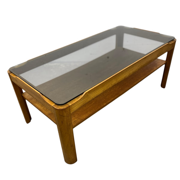Myers Coffee Table Teak Smoked Glass – Pool Bank Interiors