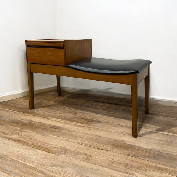 Modern telephone table with seat store