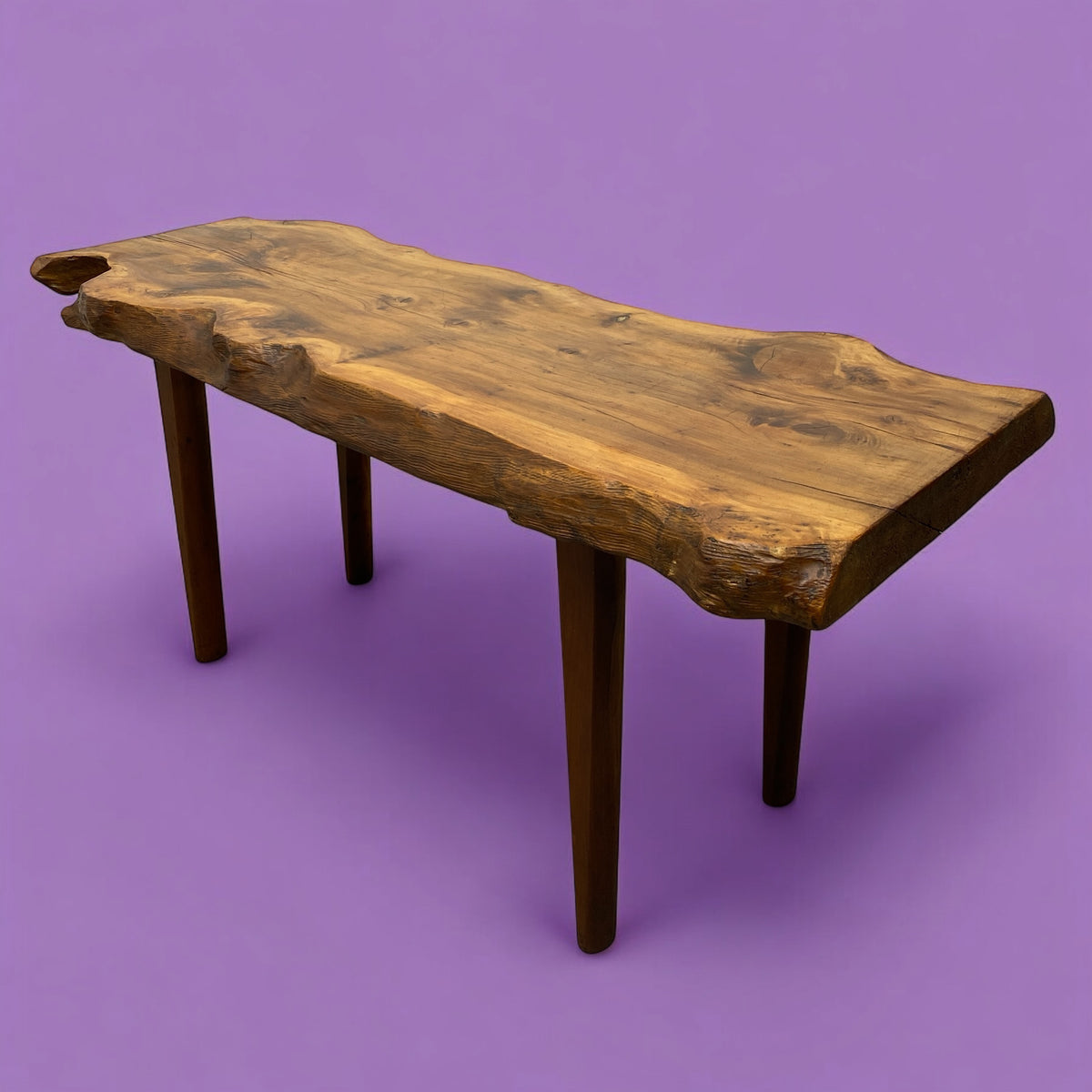 Midcentury Live Edge Coffee Table – Pool Bank Interiors
