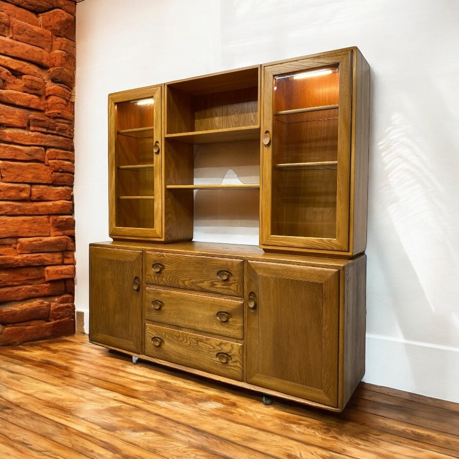 Ercol Windsor Highboard Sideboard Dresser Model 355 – Pool Bank Interiors