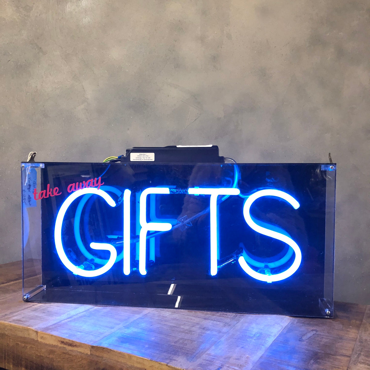 Blue Neon Shop Signage – Pool Bank Interiors